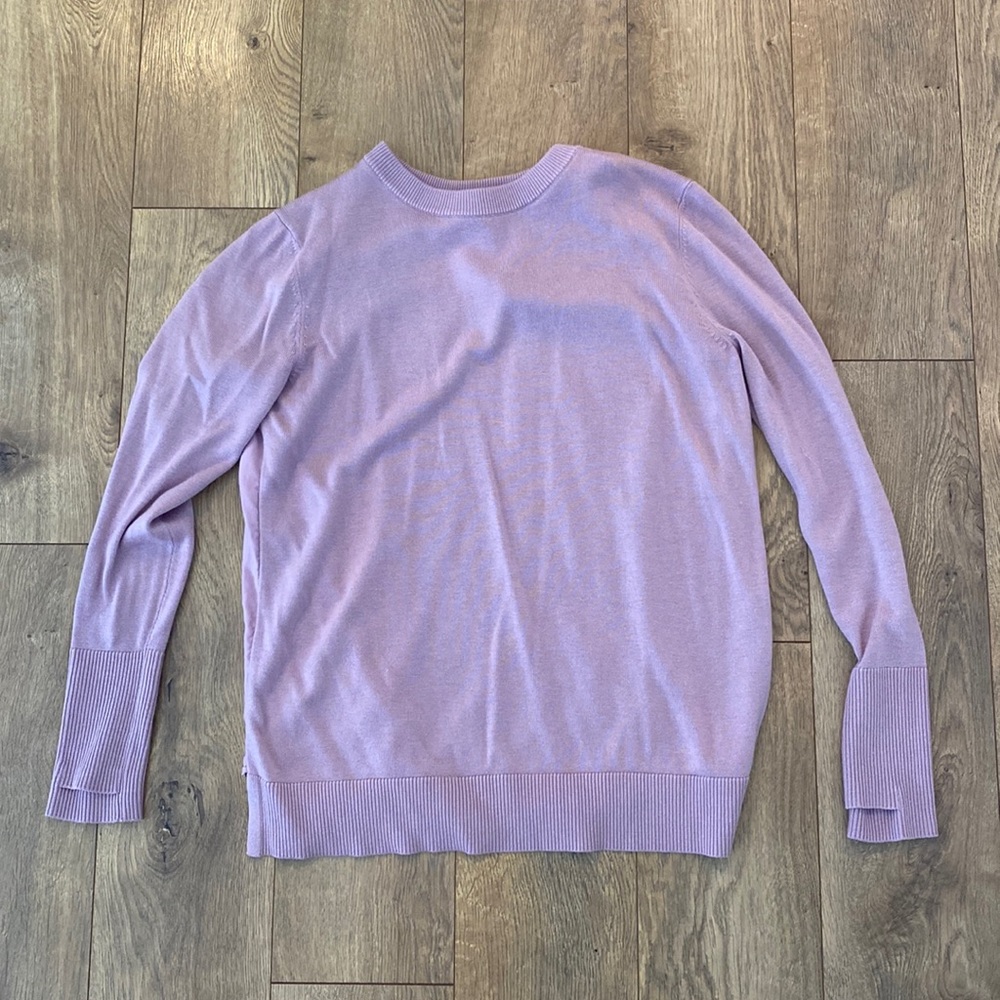 Purple Lululemon Open Back Mixed-Material Sweater - Gem